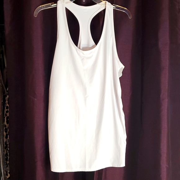 Fabletics | Tops | Fabletics Tank White With Mesh Side Detail Size L ...